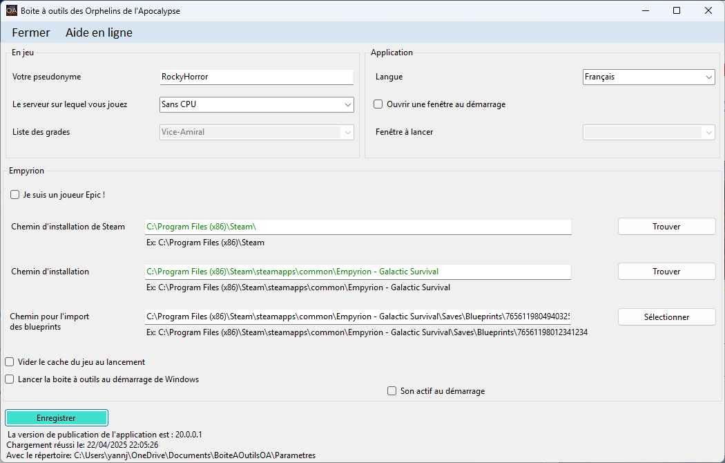 Fichier:Paramètres non remplie.png — Boite A Outils
